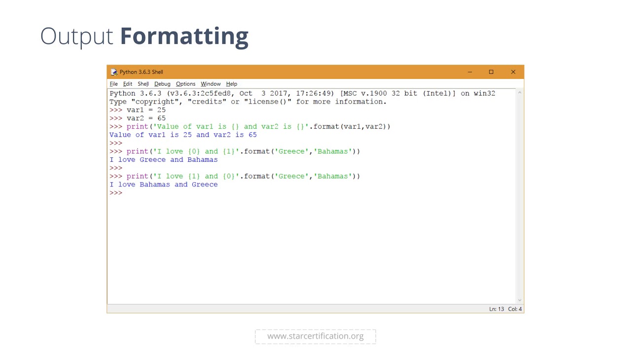 Star Certification  | Python |  Implementing Input and Output Operations