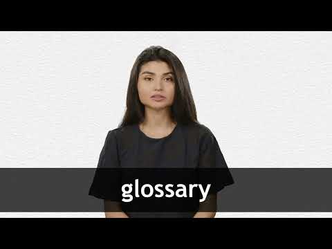 How to pronounce GLOSSARY in American English