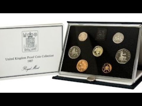 1987 United Kingdom Proof Coin Collection Set