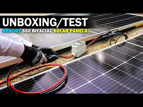 Renogy Bifacial 550 Watt Monocrystalline Solar Panel Unboxing Review & Output Test