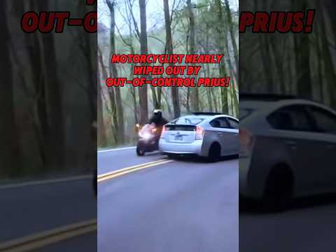 Motorcyclist Nearly WIPED OUT by Out-of-Control Prius! | @Antprilia. #motorcycle #crash