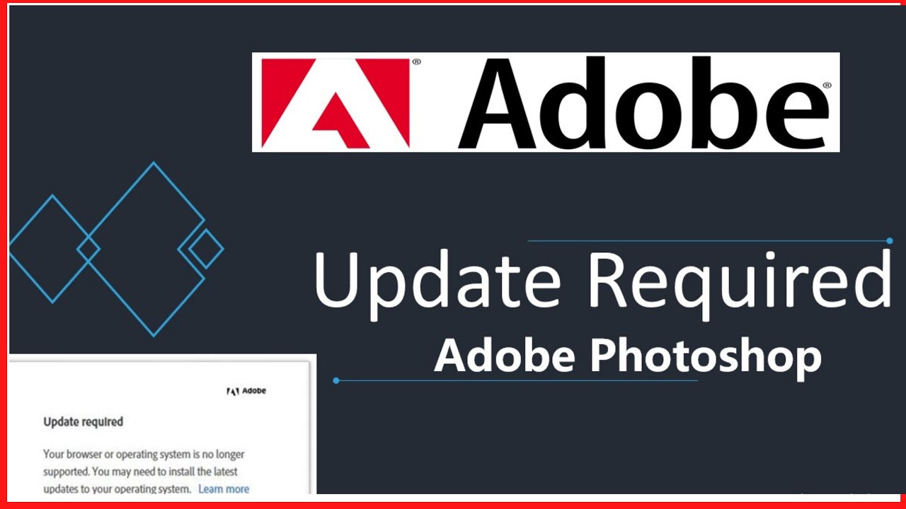 How to fix Adobe update required your browser or operating system is no longer supported