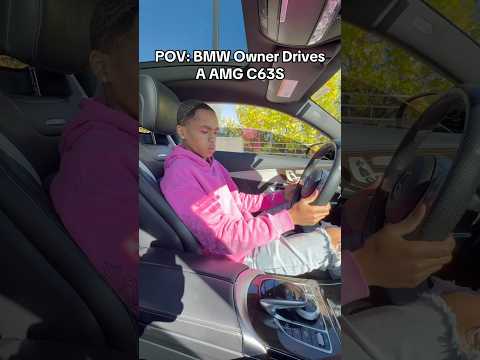 bmw owner drives an amg c63s