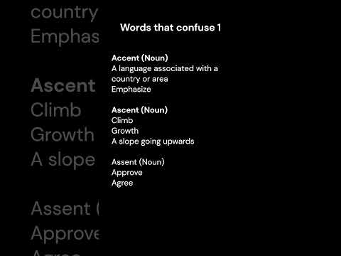 Words that confuse 1