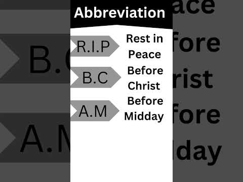Comman Abbreviations in English #shorts #englishlearning