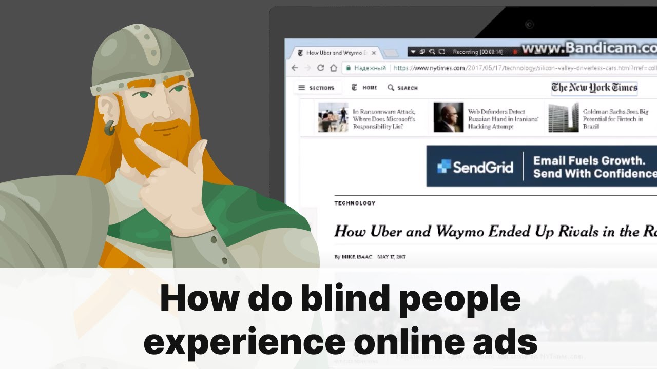 How do blind people experience online ads
