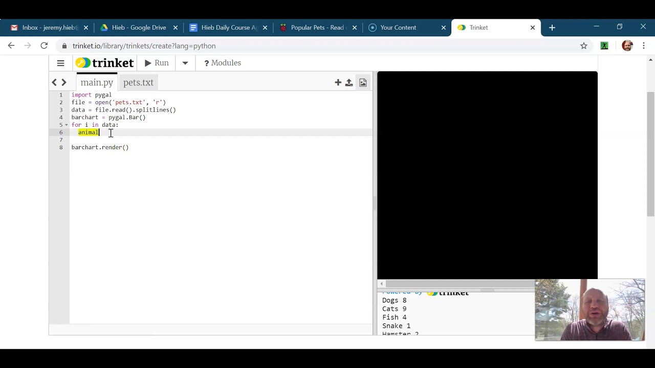 Python Graphs Pulling in data from a text file pygal
