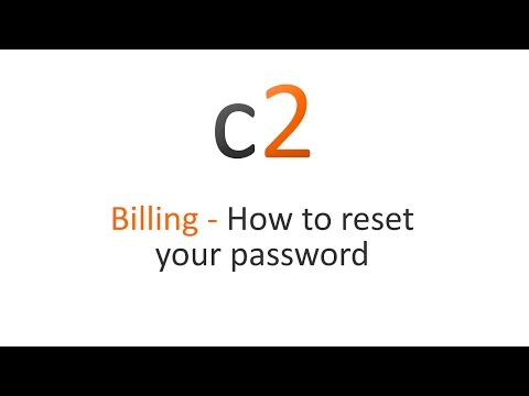 Billing - How to reset your password