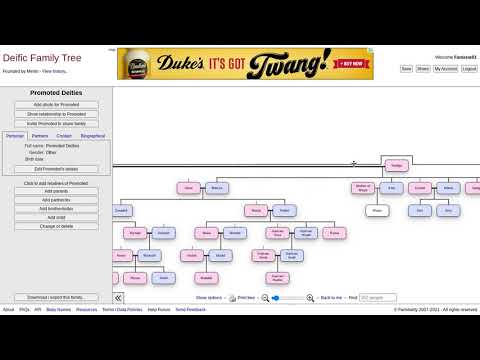 Creating a Family Tree for Tabletop RPGs like D&D