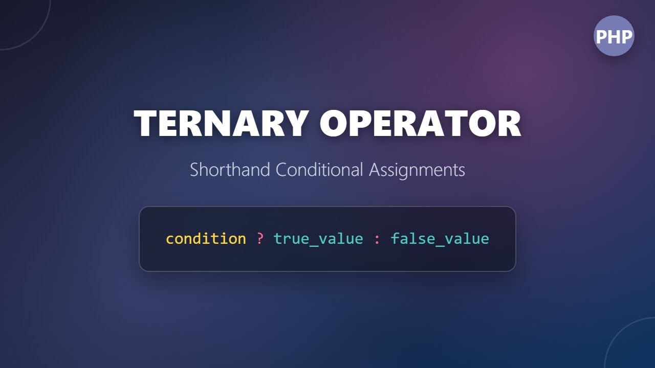 PHP Ternary Operator: Simplify Conditionals in One Line!