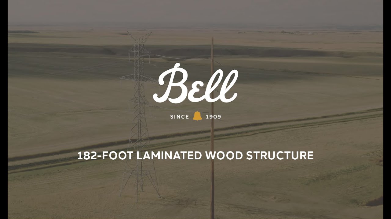 Bell - 182 ft Engineered Laminated Wood Structure in Alberta.