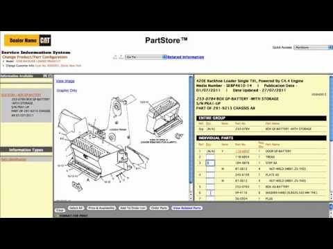 Cat Online PartStore - Finding Parts with SIS