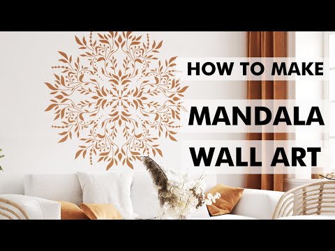 How to make MANDALA WALL ART for beginners | Easy mandala art tutorial| How To Stencil Mandala Art