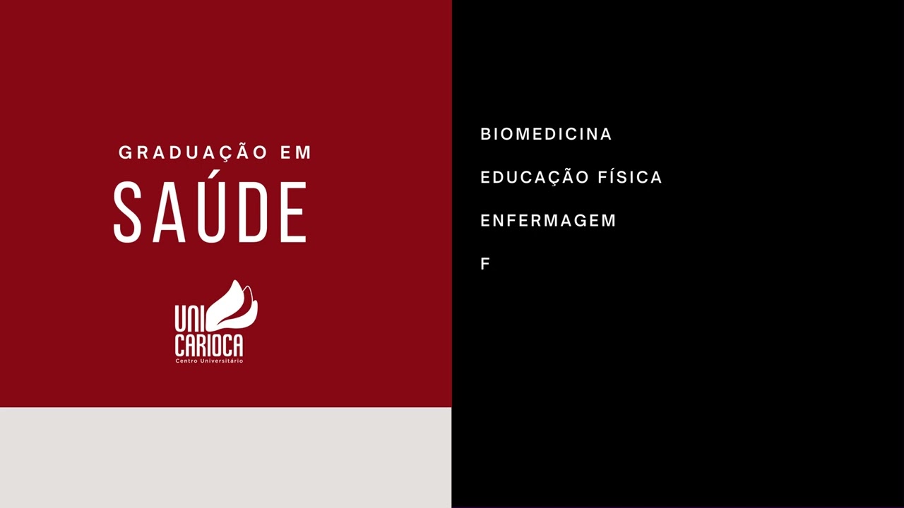 Graduação em Saúde na UniCarioca - Vestibular 2025 - Inscrições abertas