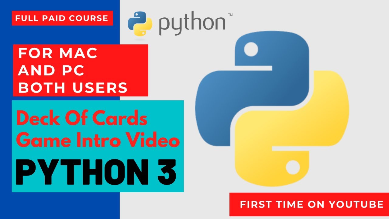 Deck Of Cards Game in Python Intro Video |Coding for Kids Python Learn to Code with 50 Awesome Games