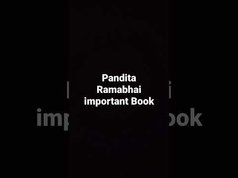 Pandita Ramabai most important books