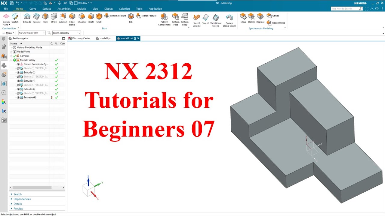Siemens NX  tutorials for beginners|NX 2312|tutorial-07