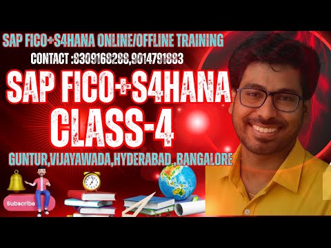 SAP FICO+S/4HANA Tutorial For Beginners class-4,SAP FICO S4HANA Training in Telugu,SAP FICOin telugu