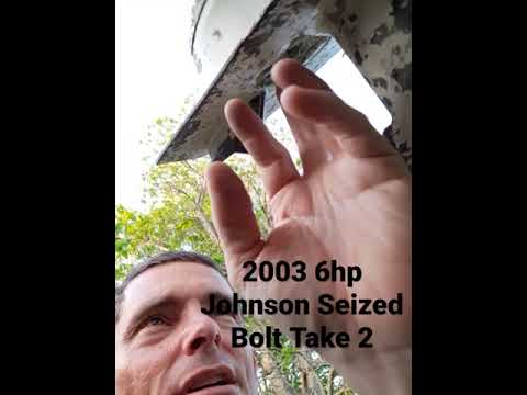 Seized bolt take 2 #2003 #6hp #johnson #diy #outboard #seizedbolt #stuck #help #motor #boat #engine