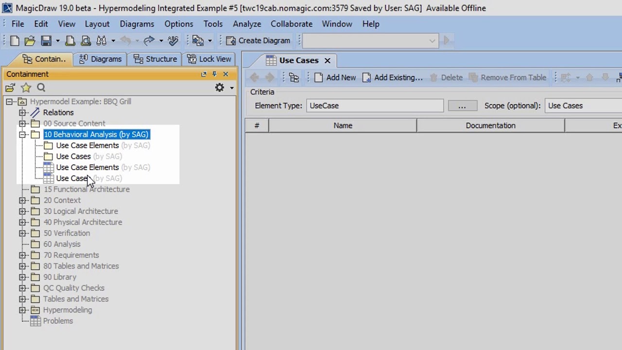 MagicDraw User Interface: Locking Elements