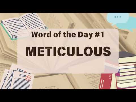 Word of the Day METICULOUS | New words | Vocabulary | pronunciation | meaning | synonym | antonym