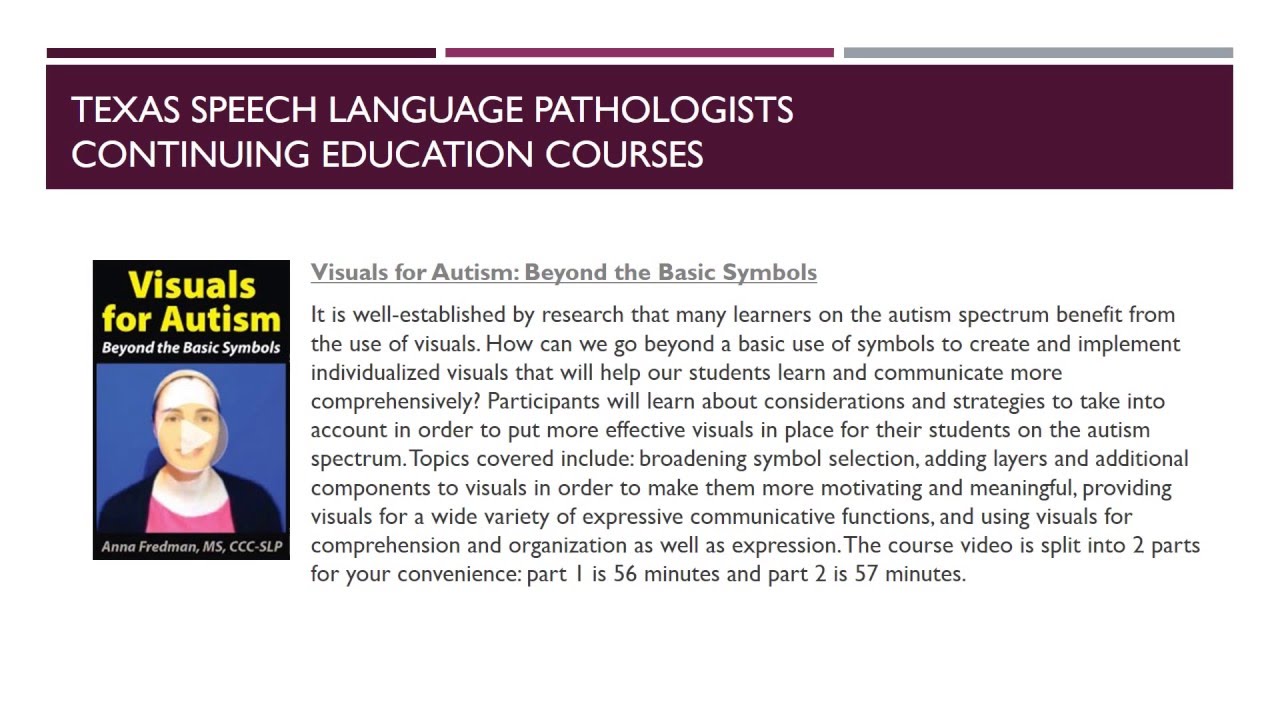 Texas Speech Language Pathologists Continuing Education Requirements