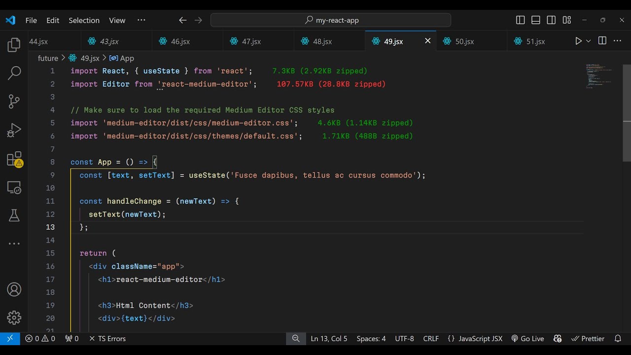 Build a React.js Medium Wysiwyg Mini Text Editor in Browser Using react-medium-editor Library