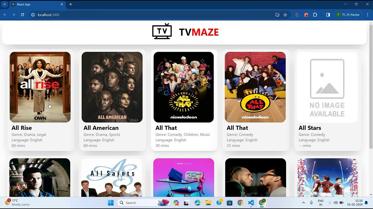 TVMAZE: A Movie Booking Website