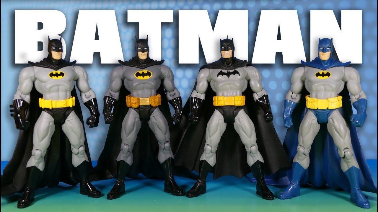 Four Custom Kitbash Batman Action Figures