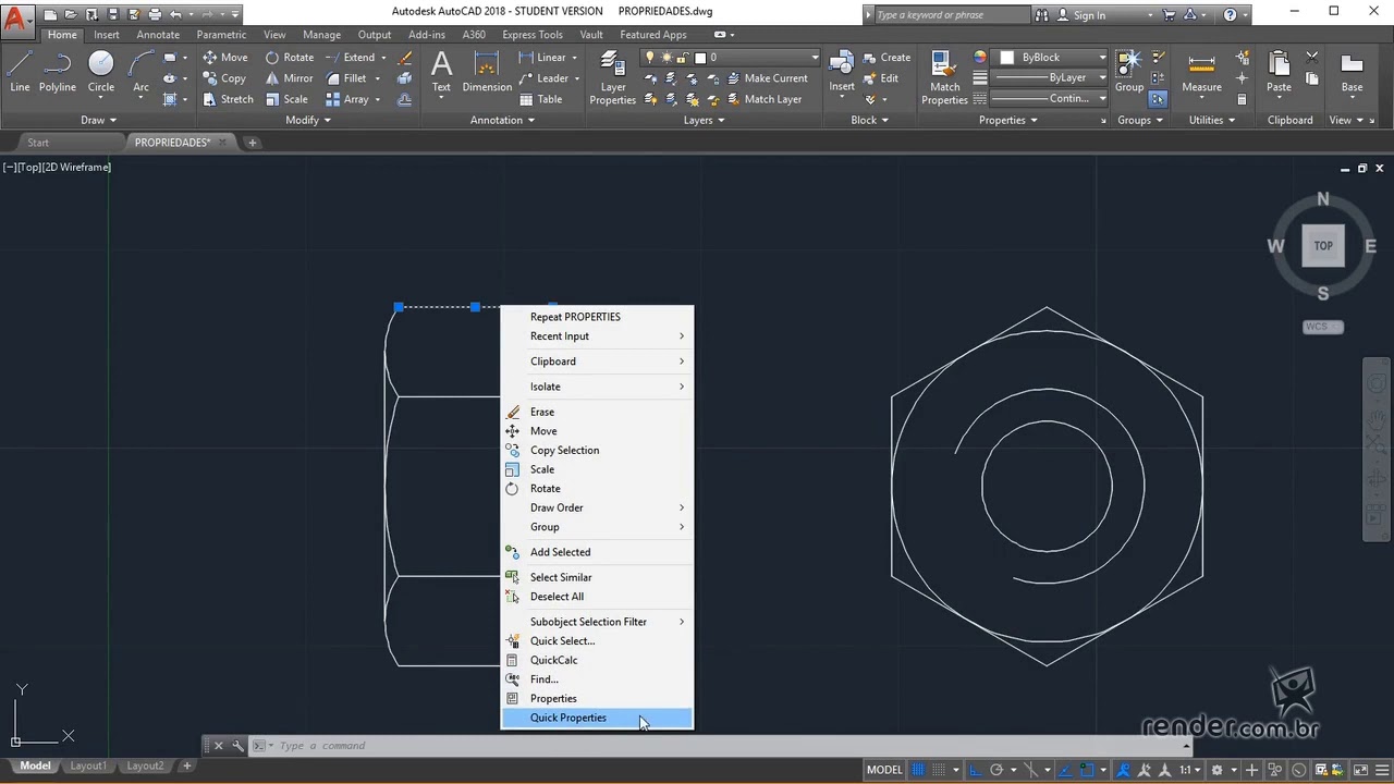 24 - Changing Object Properties | AutoCAD 2018 Basic