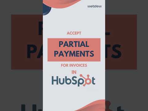 Accept Partial Payments for Invoices in HubSpot