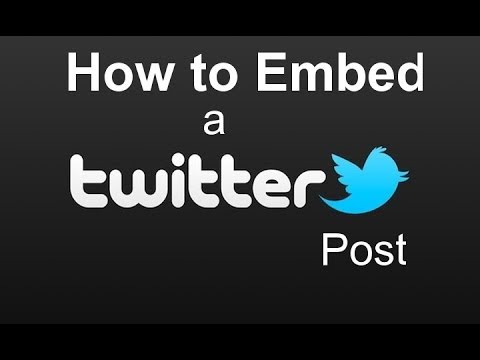 How to Embed a Twitter Post - www.2createablog.com