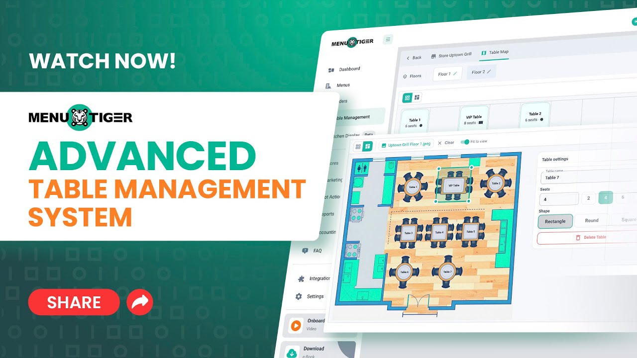 How to Create and Manage Restaurant Tables Using MENU TIGER Table Management