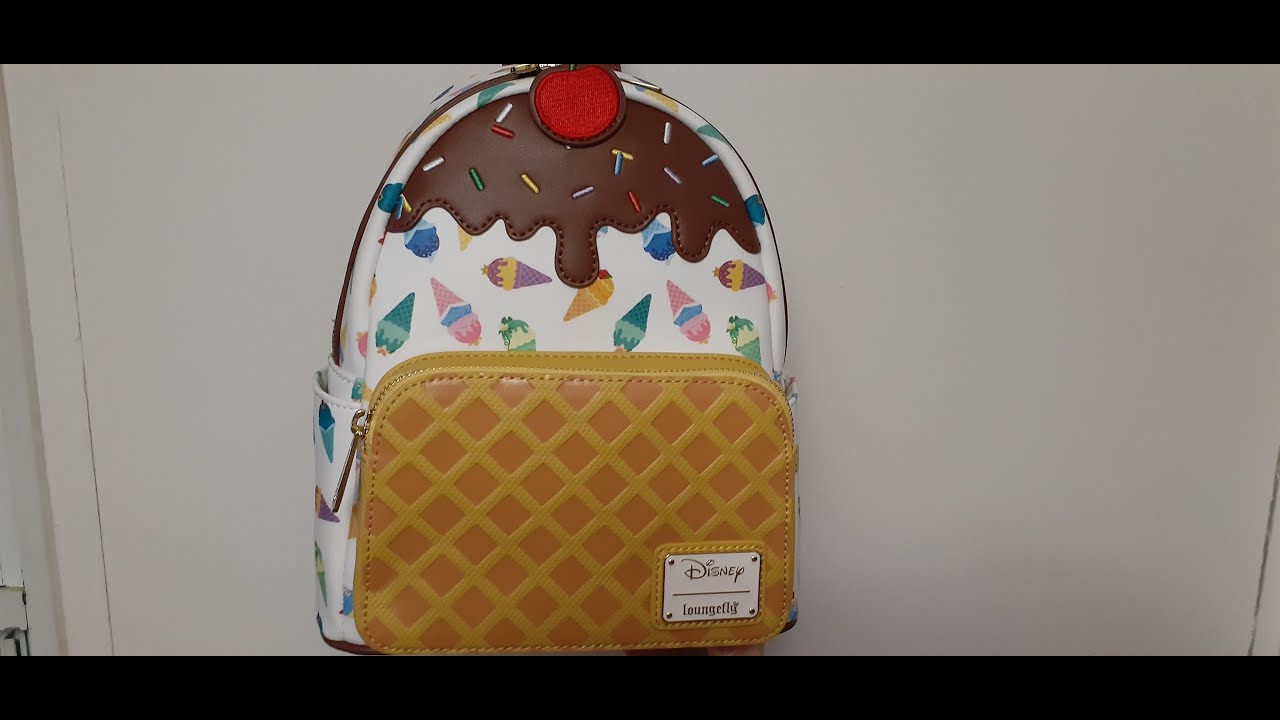 DISNEY PRINCESS ICE CREAM LOUNGEFLY MINI BACKPACK REVIEW