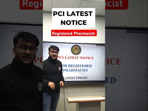 📢PCI Notice For Registered Pharmacist 📢#pharmacyindia #pharmacyexam