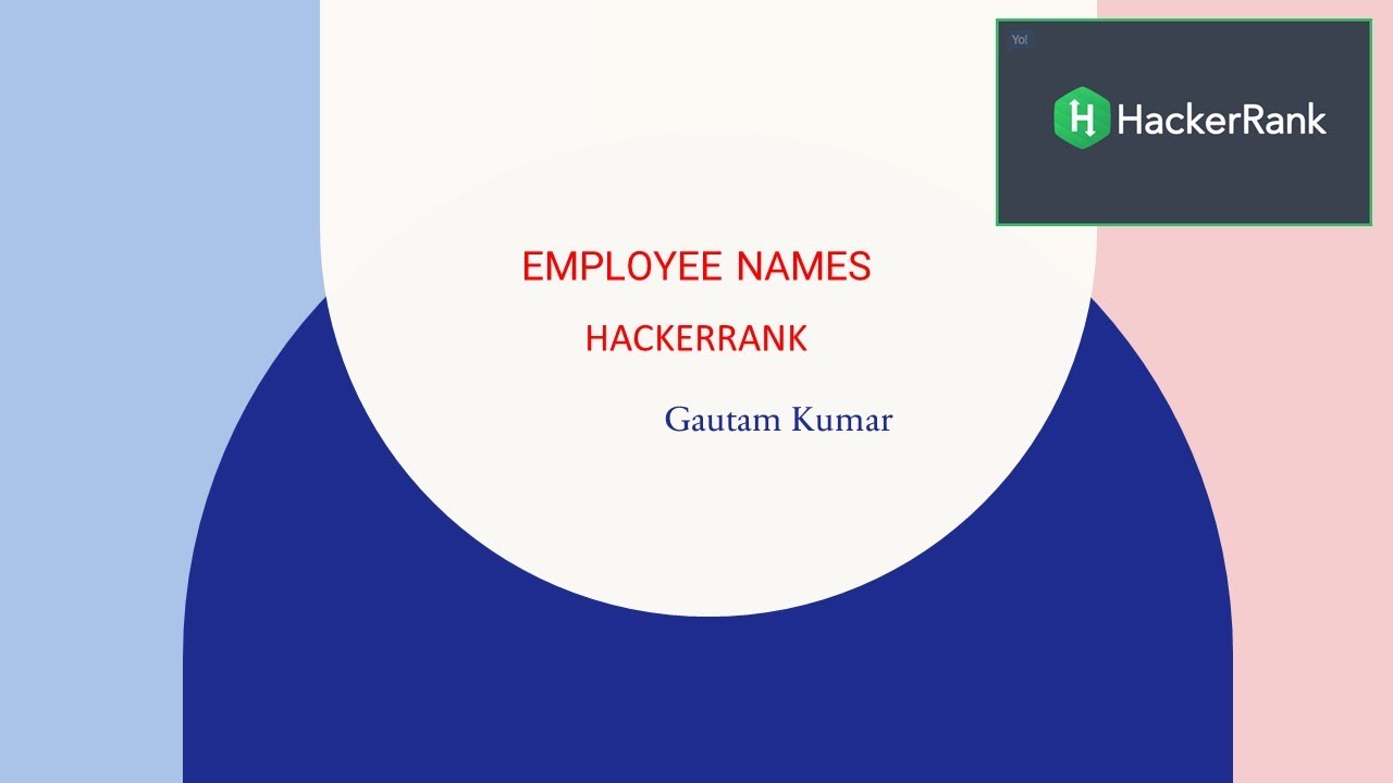 Employee Names Hackerrank | SQL | Microsoft SQL | Interview