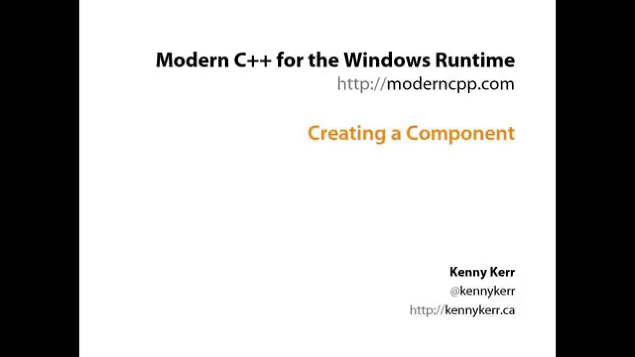 Modern C++ for the Windows Runtime: Creating a Component