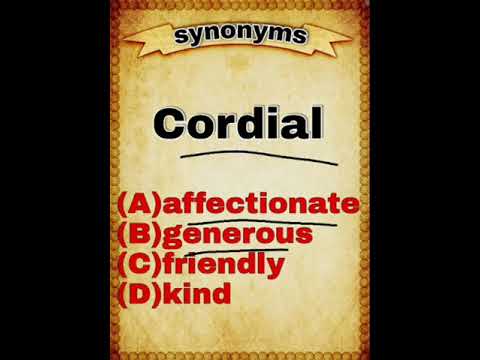 Synonym of Cordial #shorts #missionsuccess #synonyms