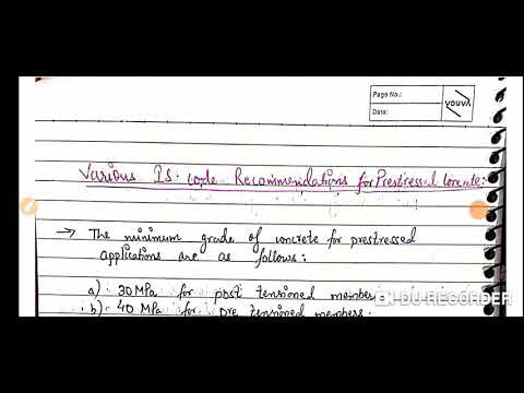 IS 1343 RECOMMENDATIONS FOR PRESTRESSED CONCRETE