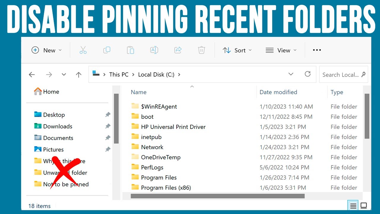 Cara Mencegah Windows 11 Menyematkan Folder ke Bagian Akses Cepat \ Beranda di File Explorer