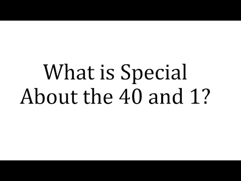 What is Special About the Spelling of 40 and 1?