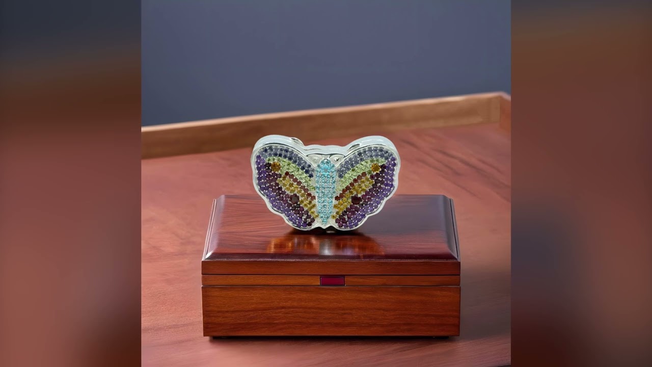 Silver Butterfly Pill Box