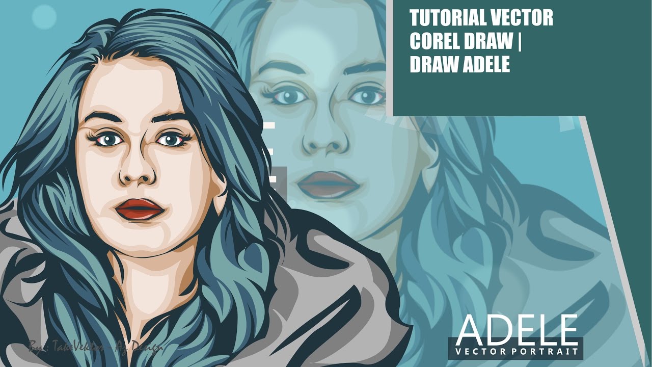 Tutorial Vector Corel draw | Draw Adele |  by takevektor