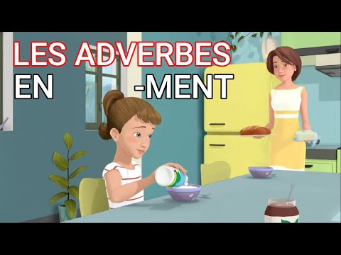 French Adverbs ending in -ment : French Conversation Practice : The Breakfast /Q&A/ FR&EN subtitles