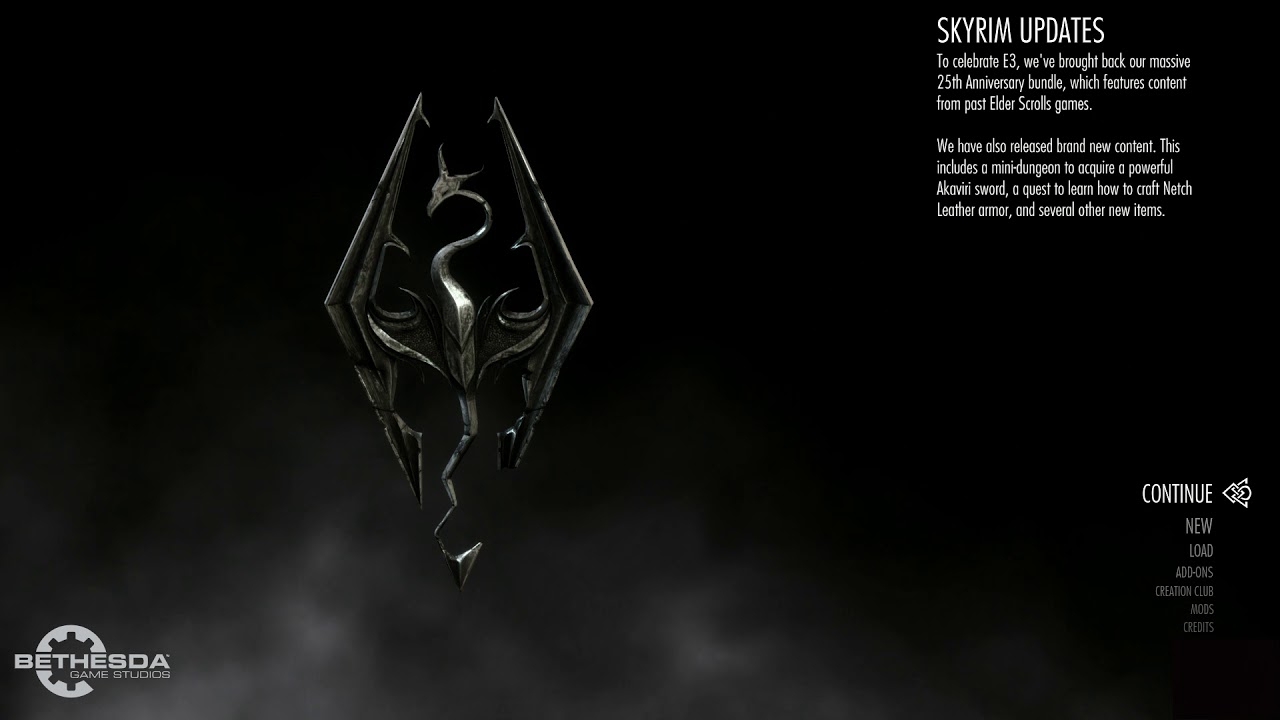 The Elder Scrolls V  Skyrim Special Edition - Main Menu Audio Replacement Mod