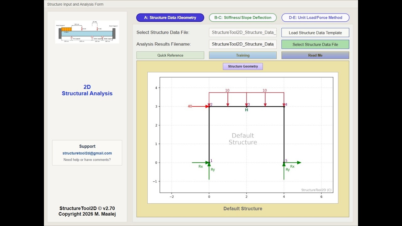 How to Use StructureTool2D for Structural Analysis
