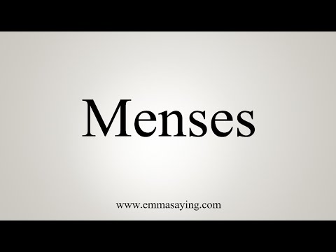 How To Say Menses