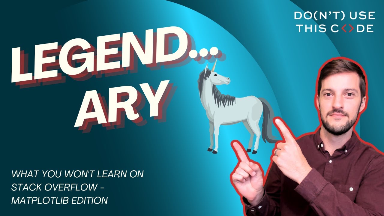 How do I make a legend? | Stack Overflow's Matplotlib Problem Part 5