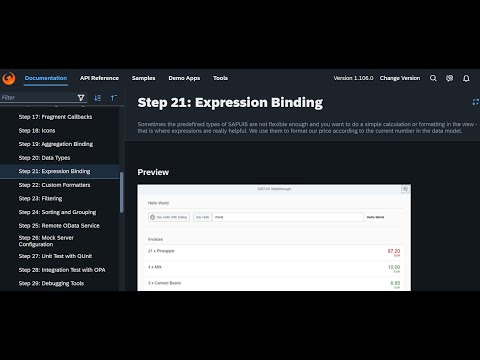 SAPUI5 Walkthrough Step 21- Expression Binding #sap #sapui5 #ui5