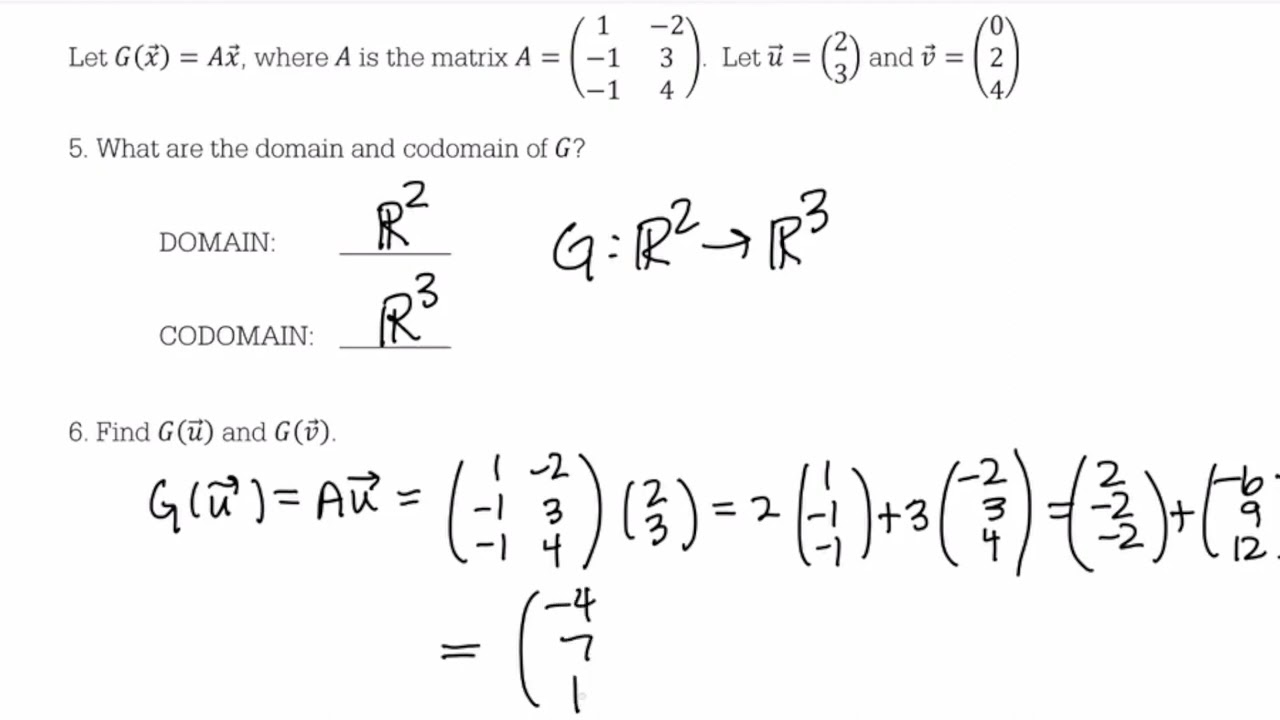 Linear Transformations Quiz